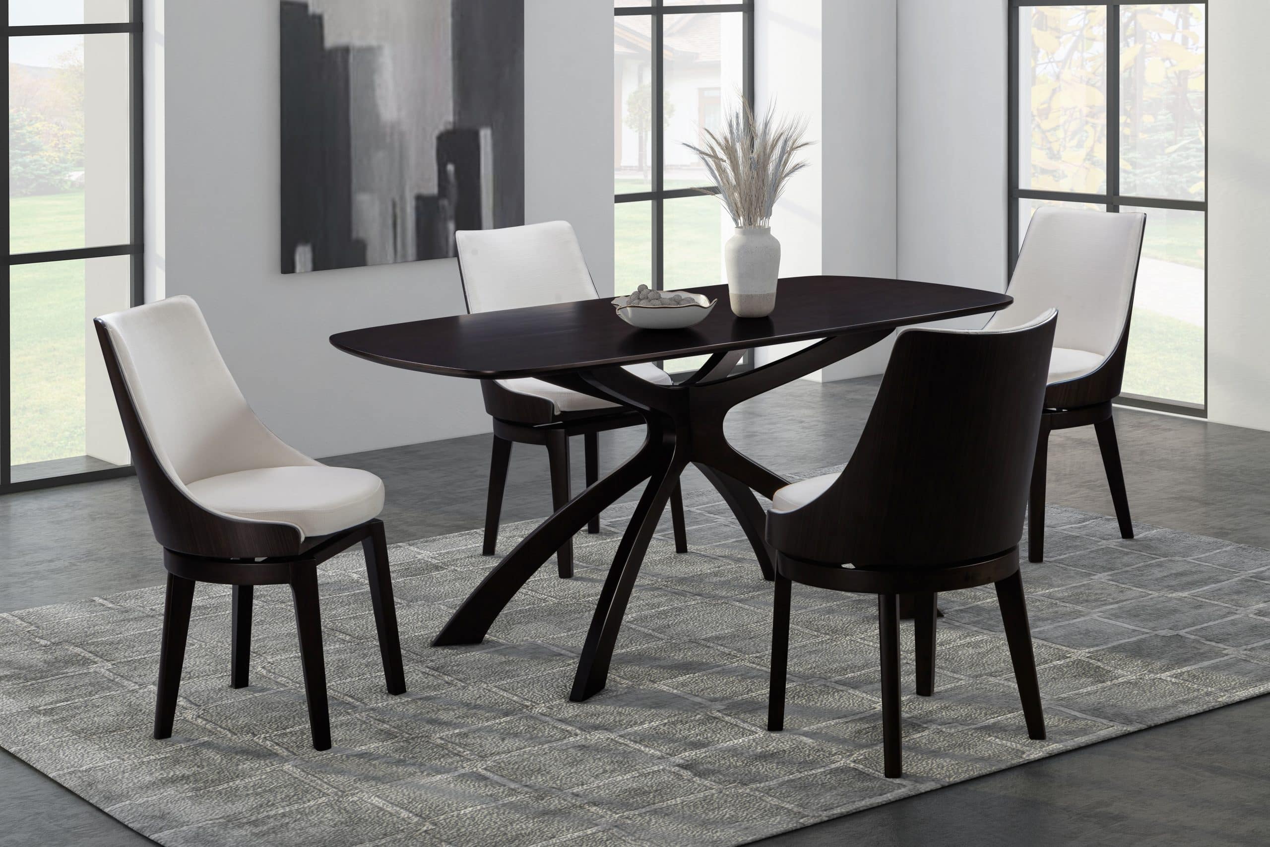 Orleans 5pc Dining Set High Back Chair Boraam Industries